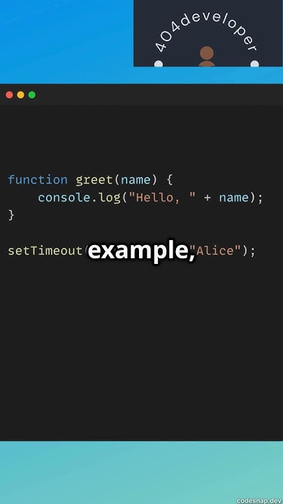 What is a Callback Function in JavaScript? Explained in 60 Seconds! ⏱️ #404developer - YouTube