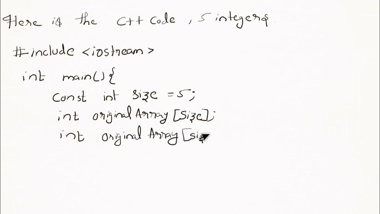 Write answer in C++ language. Take 5 integer inputs from user and store them in an array. Now ...