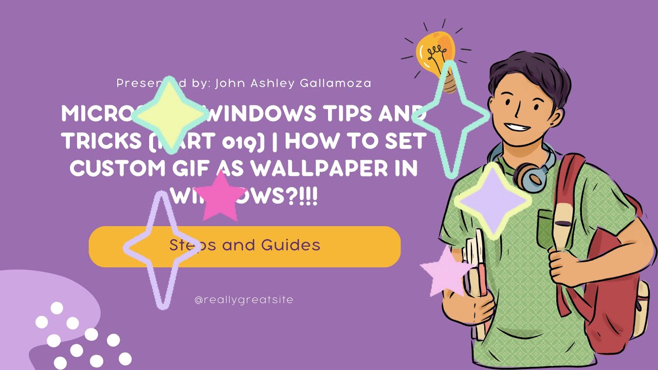 Microsoft Windows Tips and Tricks (Part 019) | How to Set Custom GIF ...