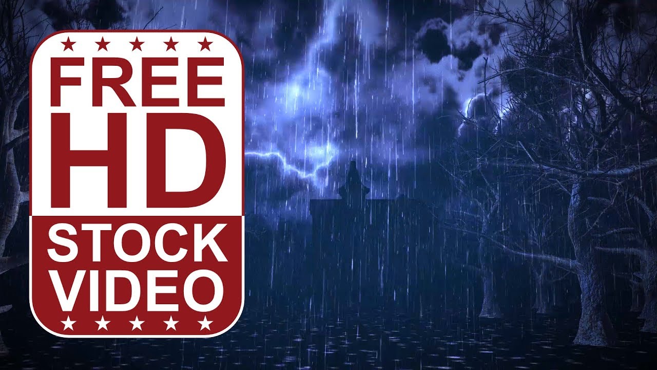Free Stock Videos – winter scene walking through the rain storm and ...