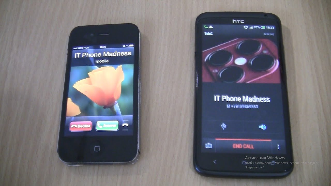 Incoming call & Outgoing call at the Same Time htc One X+Iphone 4s ...