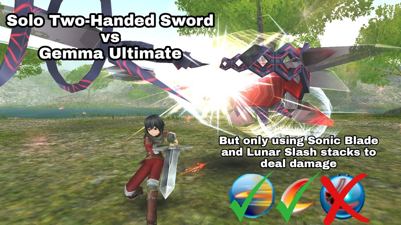 Gemma Ultimate Solo Victory (Two-Handed Sword, Sonic Blade+Lunar stacks ...