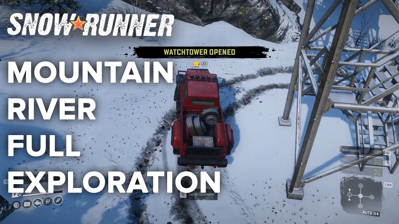 Snow Runner - first time to Mountain River and full expedition. - YouTube