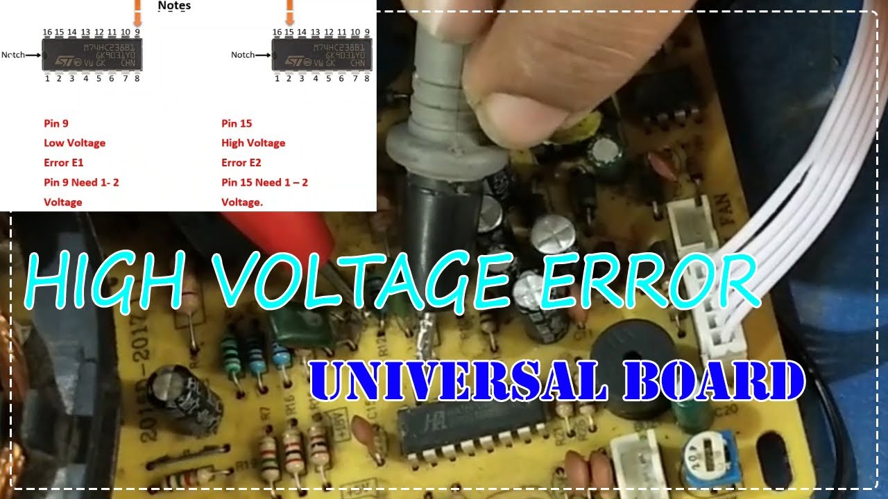 High voltage Error || Universal Board || Raj Induction || - YouTube