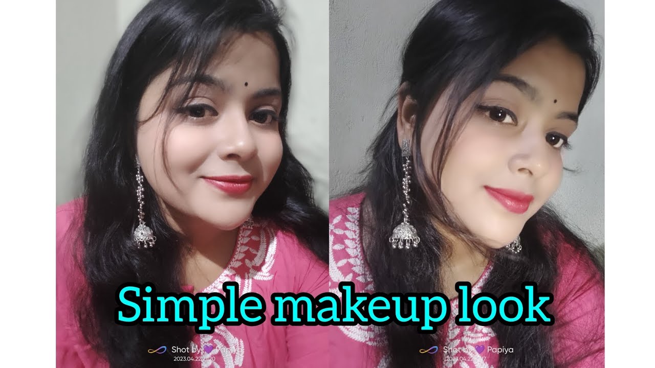 Simple and very easy makeup look by using only 3 products 💄😘 # ...