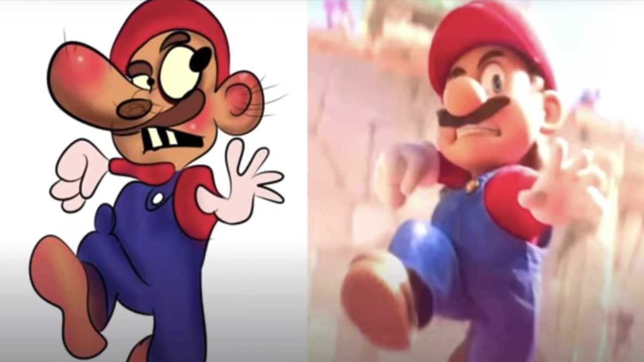 THE SUPER MARIO BROS MOVIE drawing meme - funny super mario drawing ...