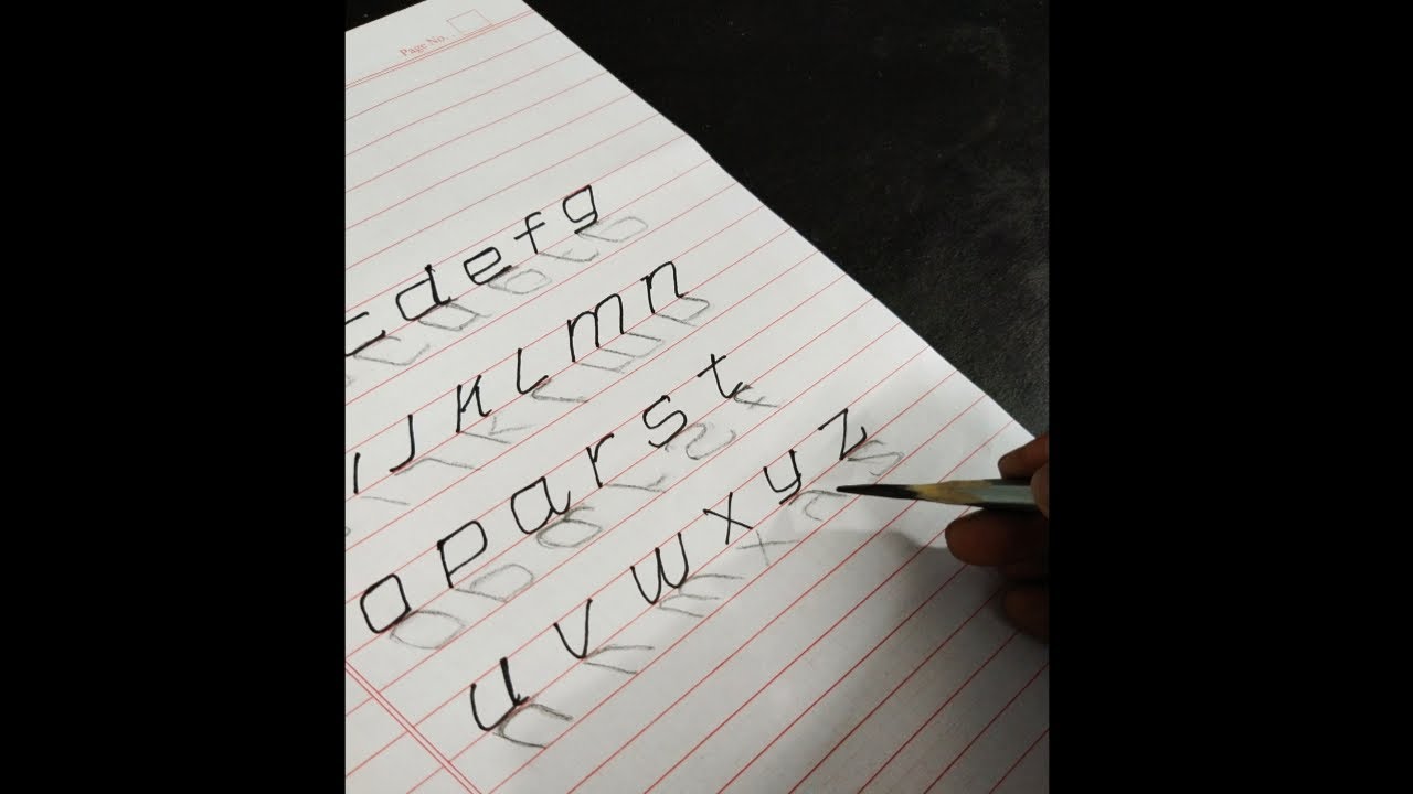 writing small 3D Alphabet letters- illusion art-learn write 3D abc ...