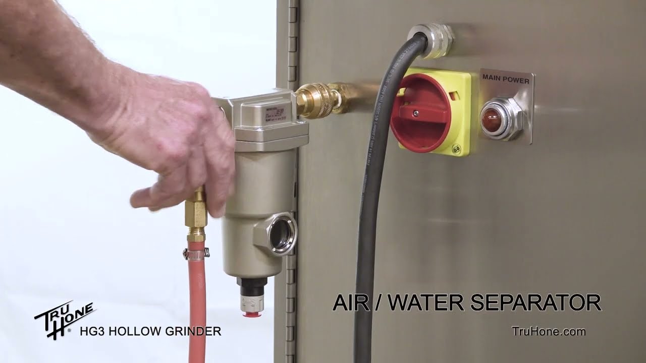 Tru Hone HG3 Hollow Grinder AIR WATER SEPARATOR - YouTube