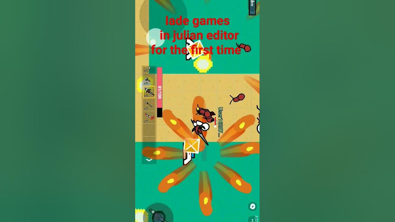 I make games in Julian editor for the first time (boss battle)#julian editor #shorts #follower ...