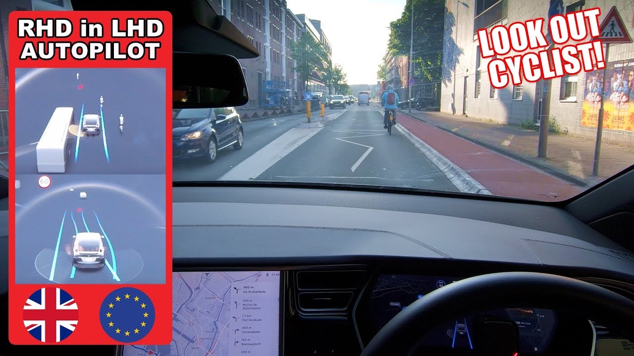 Right Hand Drive Tesla In Europe On Autopilot. What could go wrong ...