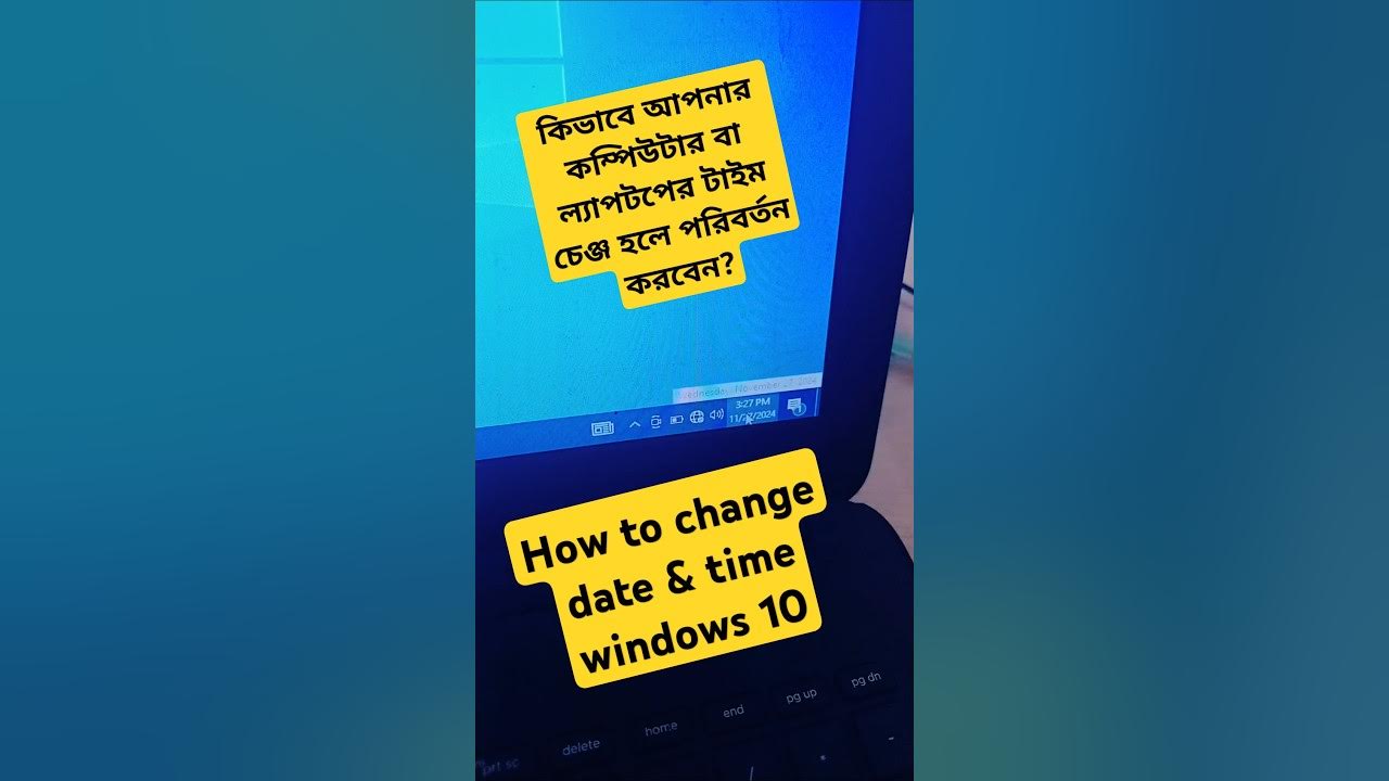 How to change date & time in PC / Laptop windows 10 #shortvideo #time #update #windows10 - YouTube