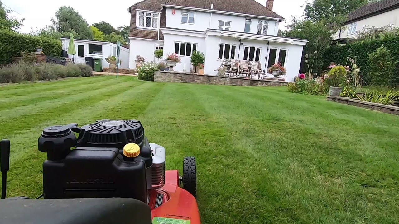 Hayter 56 Pro / Toro Prostripe 560 mowing lawns. - YouTube