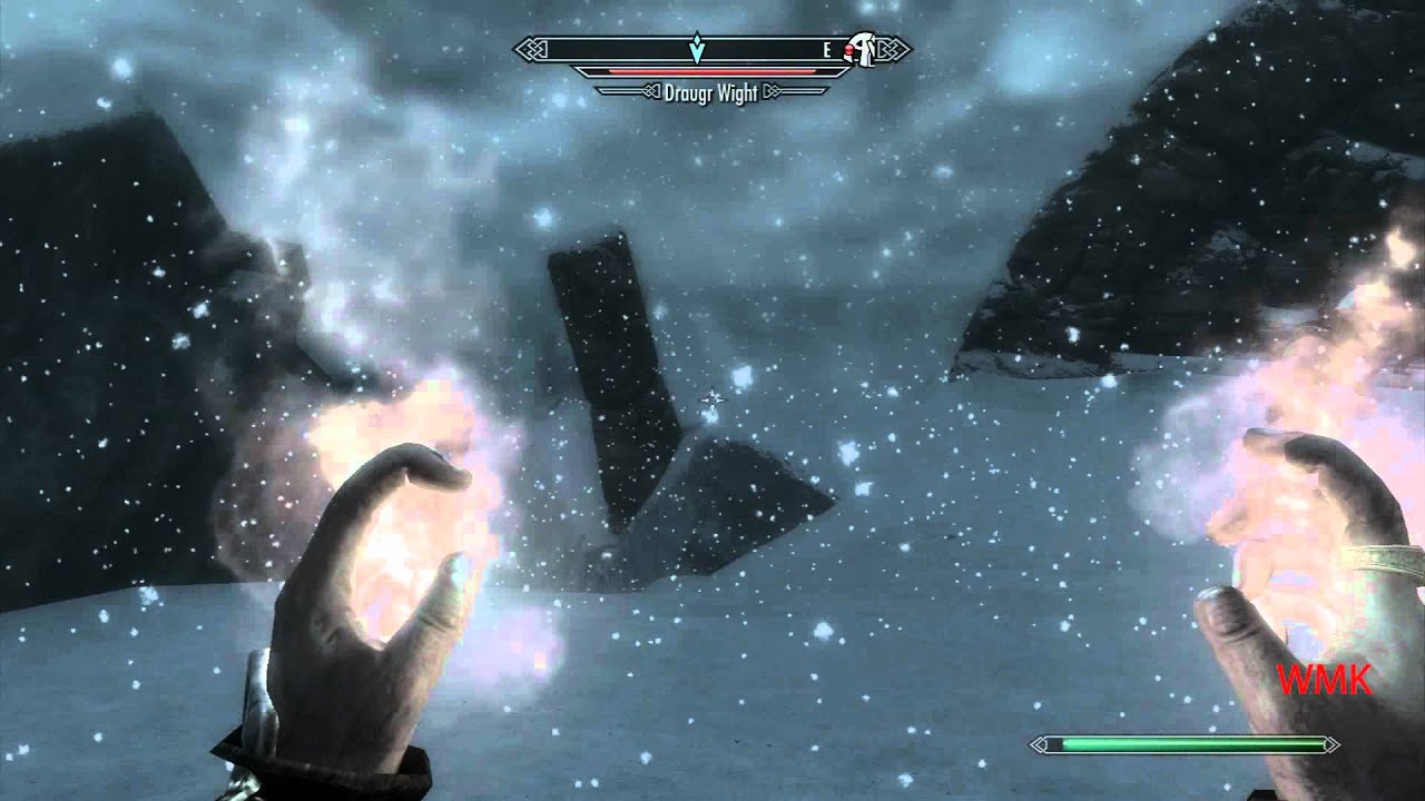 Killing Draugr Wight with a low level Mage in Skyrim PC 1080p HD - YouTube