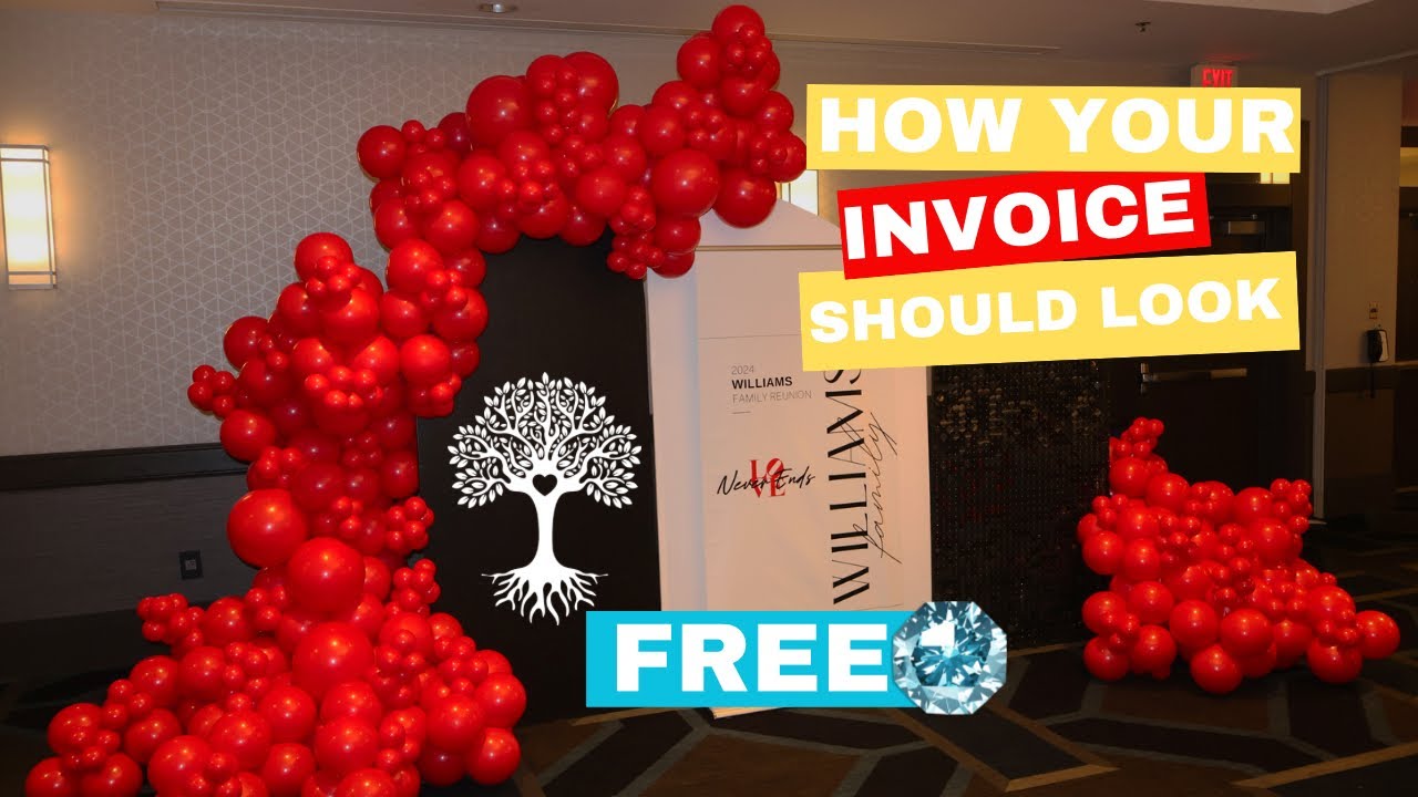 How Your Invoice Should Look | Balloon Garland Tutorial | Family ...