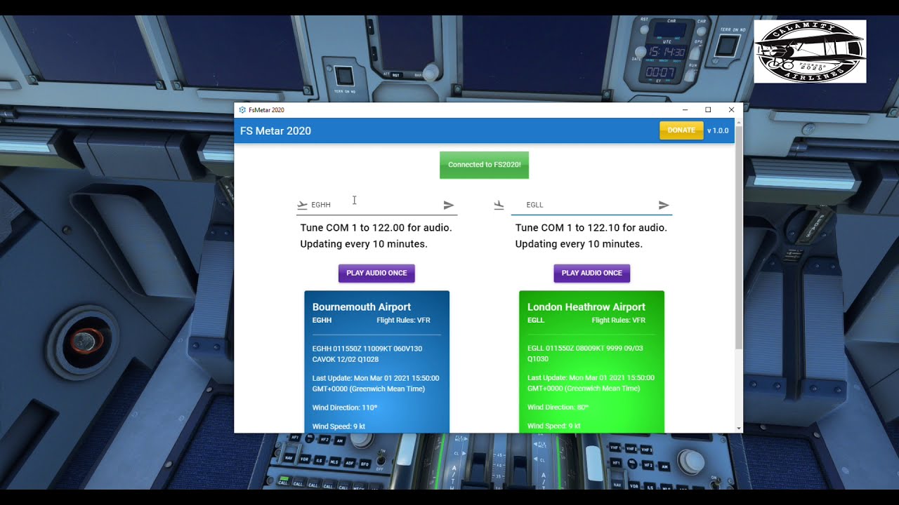 FS Metar 2020 - Live METAR for MSFS 2020 ** FREE DOWNLOAD ** - YouTube
