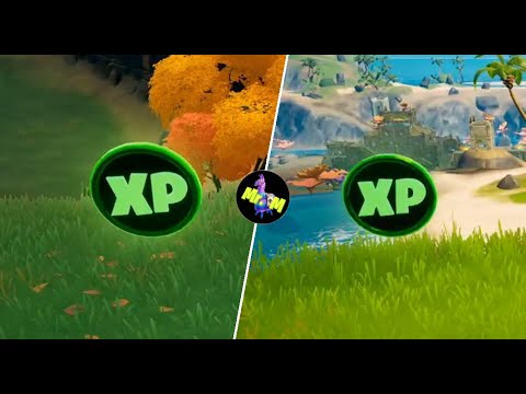 All 4 Green XP Coins Locations - Week 10 - YouTube