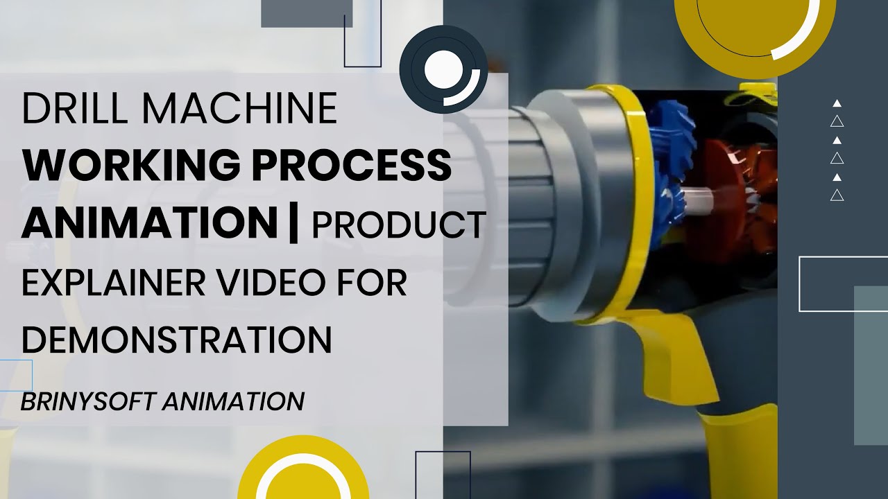 Drill Machine Working Process Animation | Product Explainer Video for ...