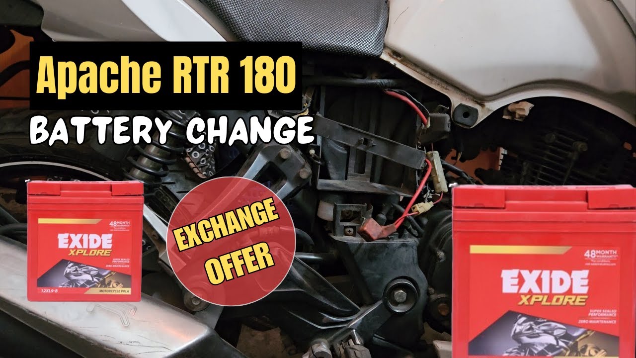 Apache RTR 180 Battery Changing At Home | Apache Battery Change | Exide ...