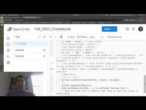 Using Google App Scripts in Google Sheets to Automate Your Gradebook - YouTube