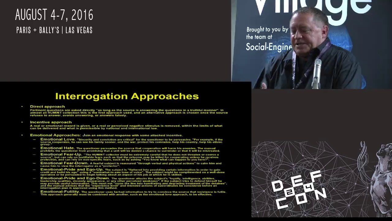 DEF CON 24 SE Village - Robert Anderson - US Interrogation Techniques ...