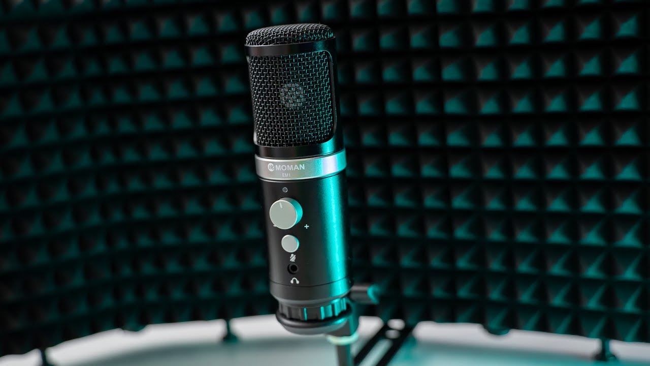 Moman EM1 USB Microphone + RF30 Isolation Shield Review - YouTube