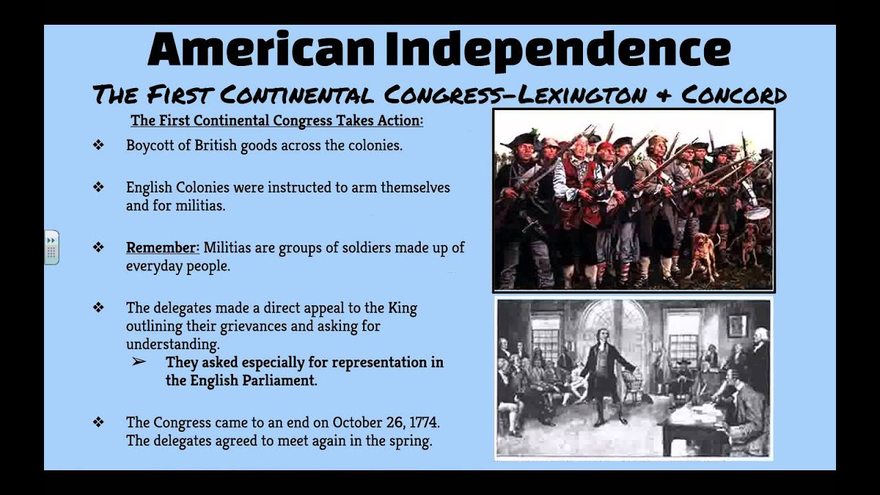 The First Continental Congress Lexington & Concord - YouTube