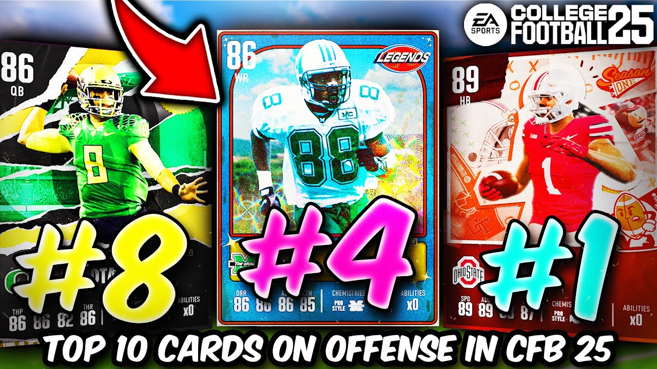 Top 10 Cards on Offense in CFB 25 Ultimate Team! - YouTube