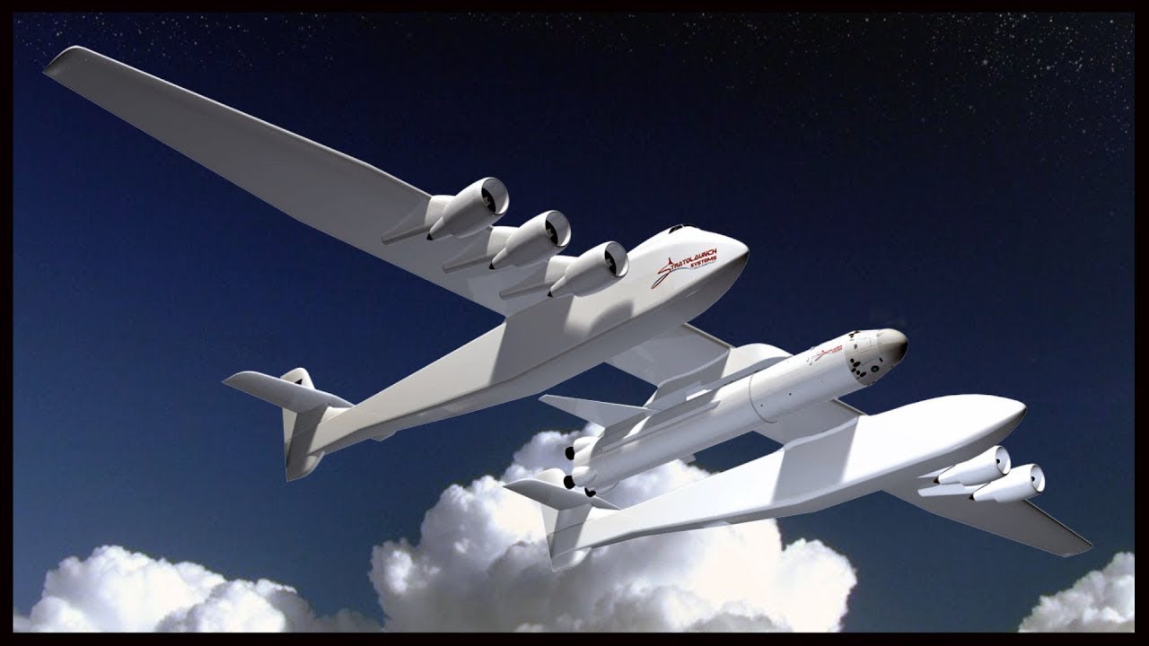 Самолет-носитель Stratolaunch Model 351 - YouTube