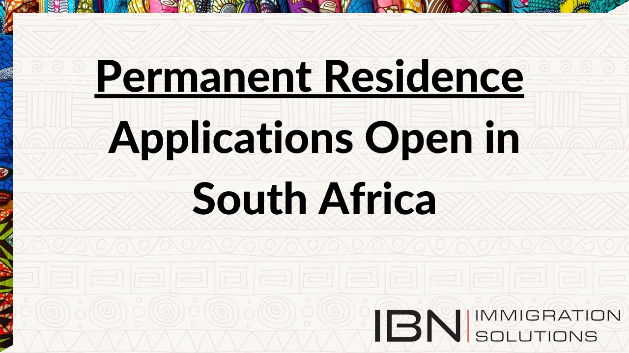 Permanent Residence Reopens in South Africa - YouTube