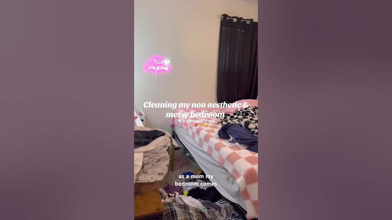 Cleaning my messy bedroom 🫠💕 - YouTube