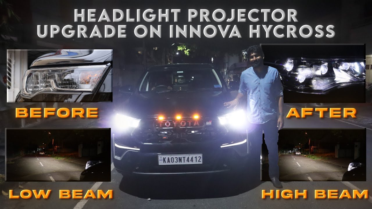 INNOVA HYCROSS Headlight upgrade | Light Issue Solved | Must Watch ...