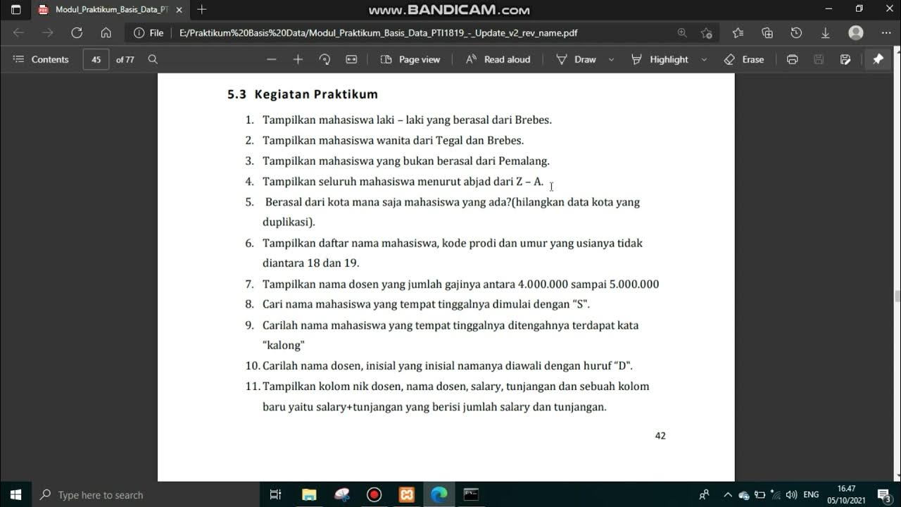 BAB 5_MANIPULATION DAN RETRIEVAL - YouTube