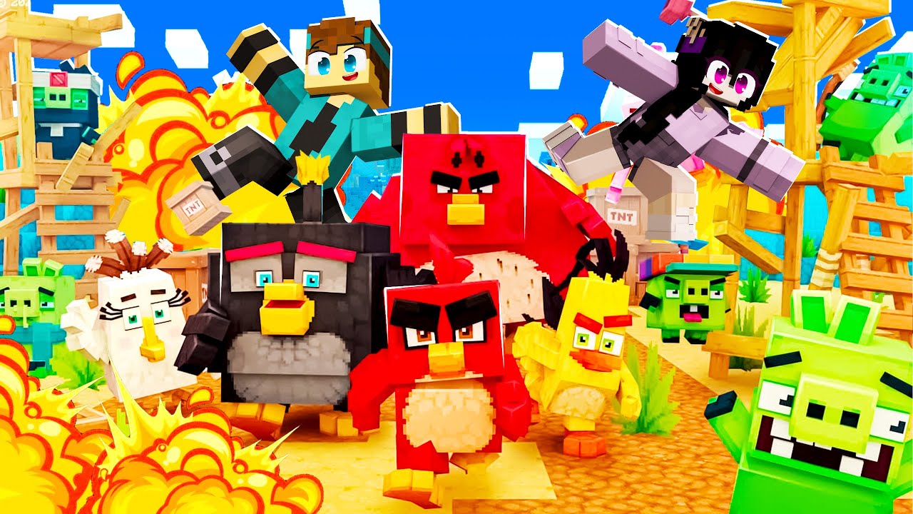 ANGRY BIRDS no MINECRAFT (Mapa Novo) - YouTube