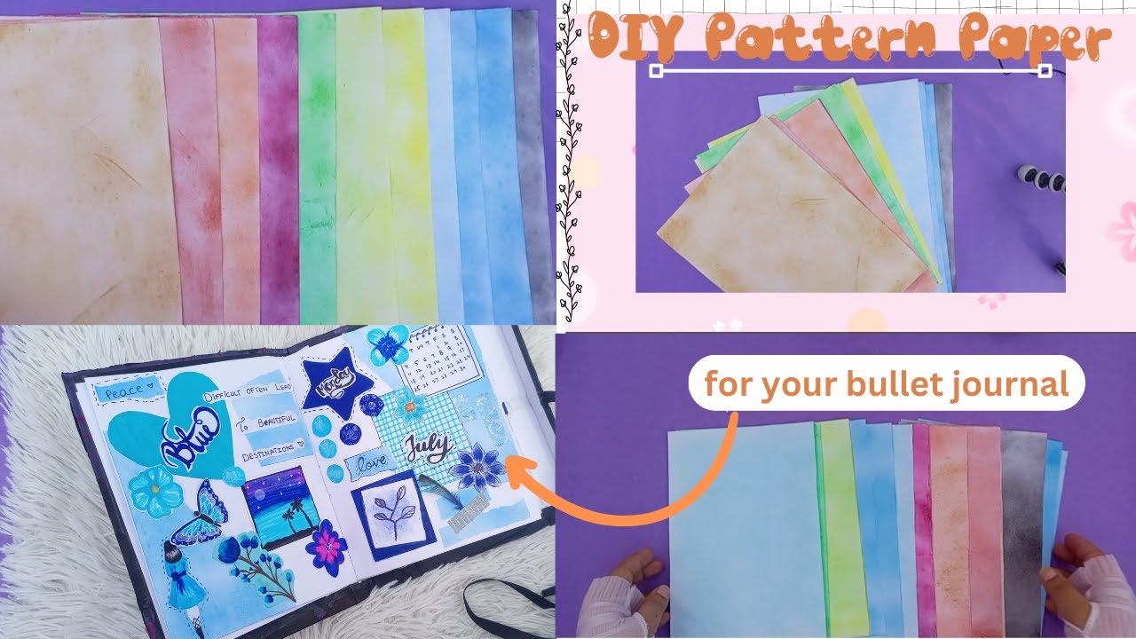 How to create your own colorful pattern paper |DIY supplies for ...
