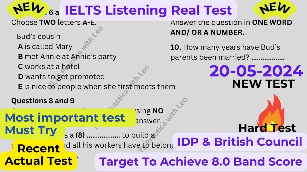 IELTS Listening Practice with Recent Actual IELTS Exam with Answers ...
