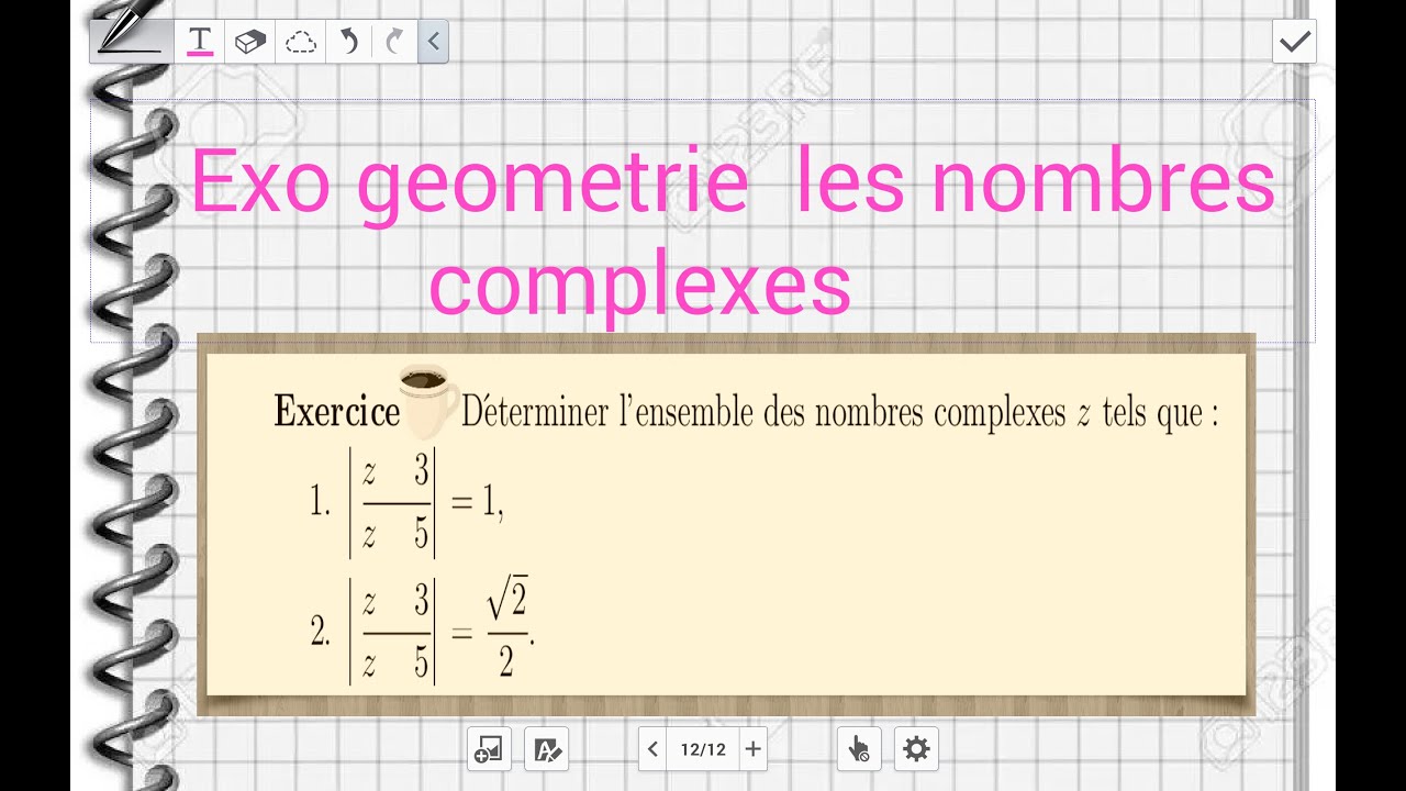EXO NOMBRES COMPLEXES BAC ET PLUS - YouTube