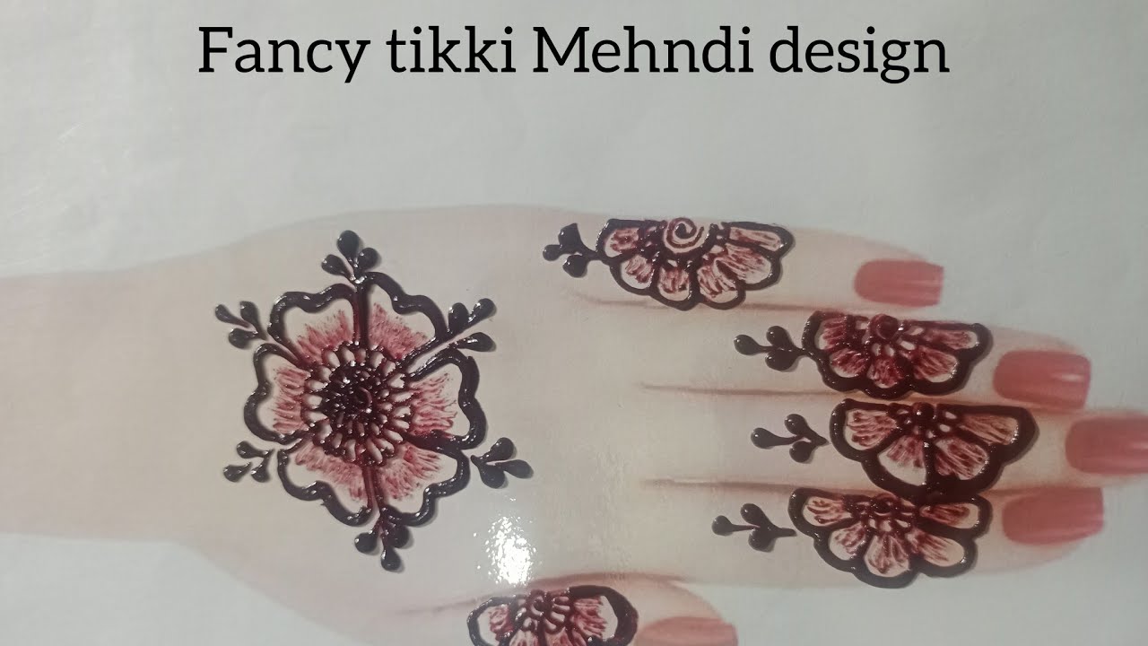 Tikki design For back hand|Simple and easy tikki design|mehndi design ...
