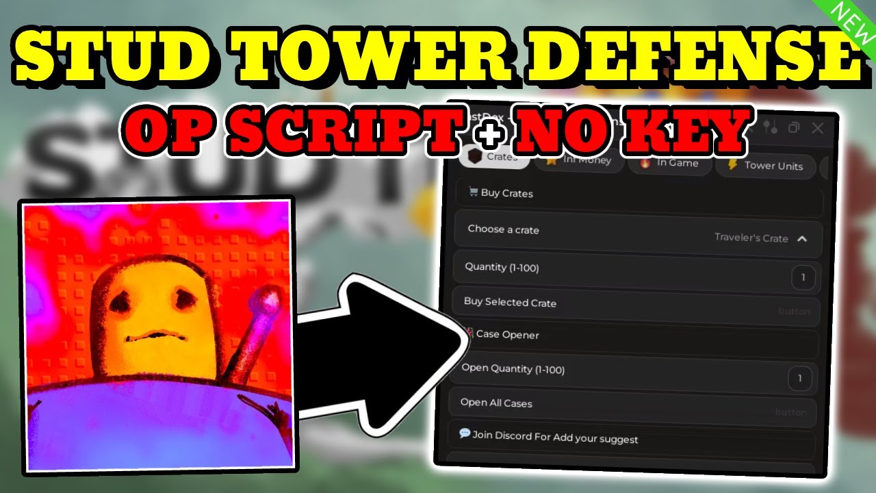 *NEW* Stud Tower Defense OP Script (INFINITE MONEY, ALL CRATES, MAX ...