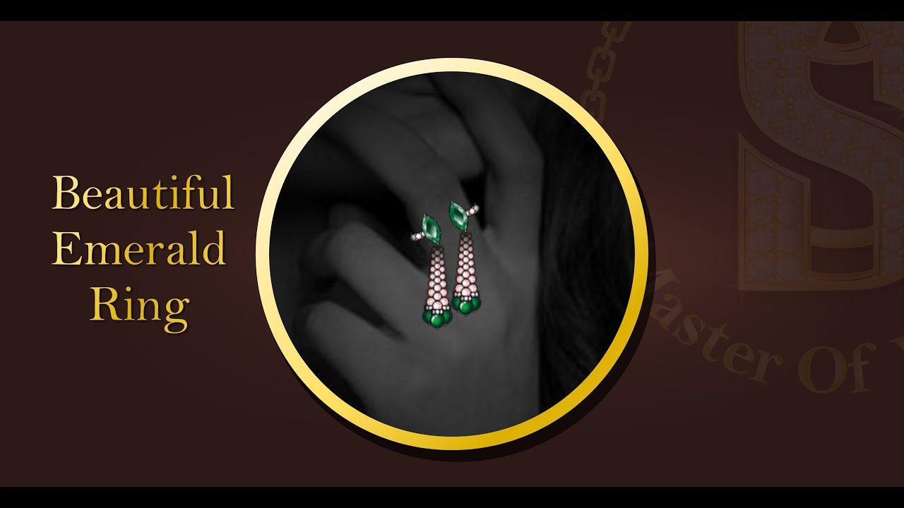 Beautiful Emerald Ring || Corel Draw || Jewellery Design - YouTube