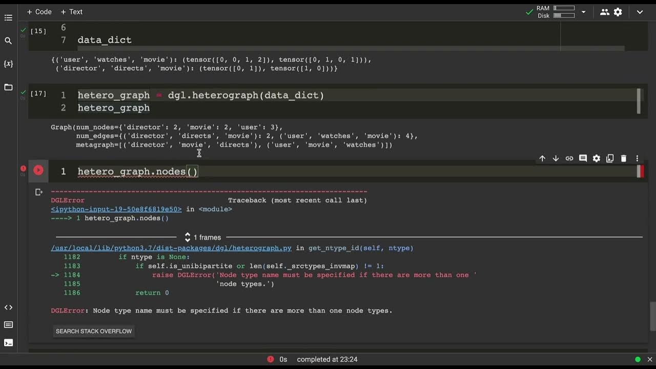 Creating the Heterogeneous (Undirected/Bi-directed) Graphs using DGL - YouTube