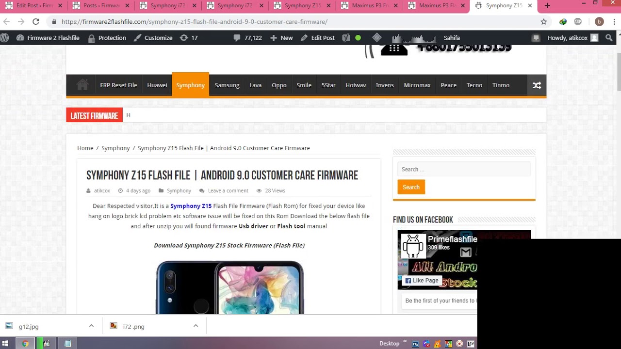 Symphony Z15 Flash File Care File 100% Tested - YouTube