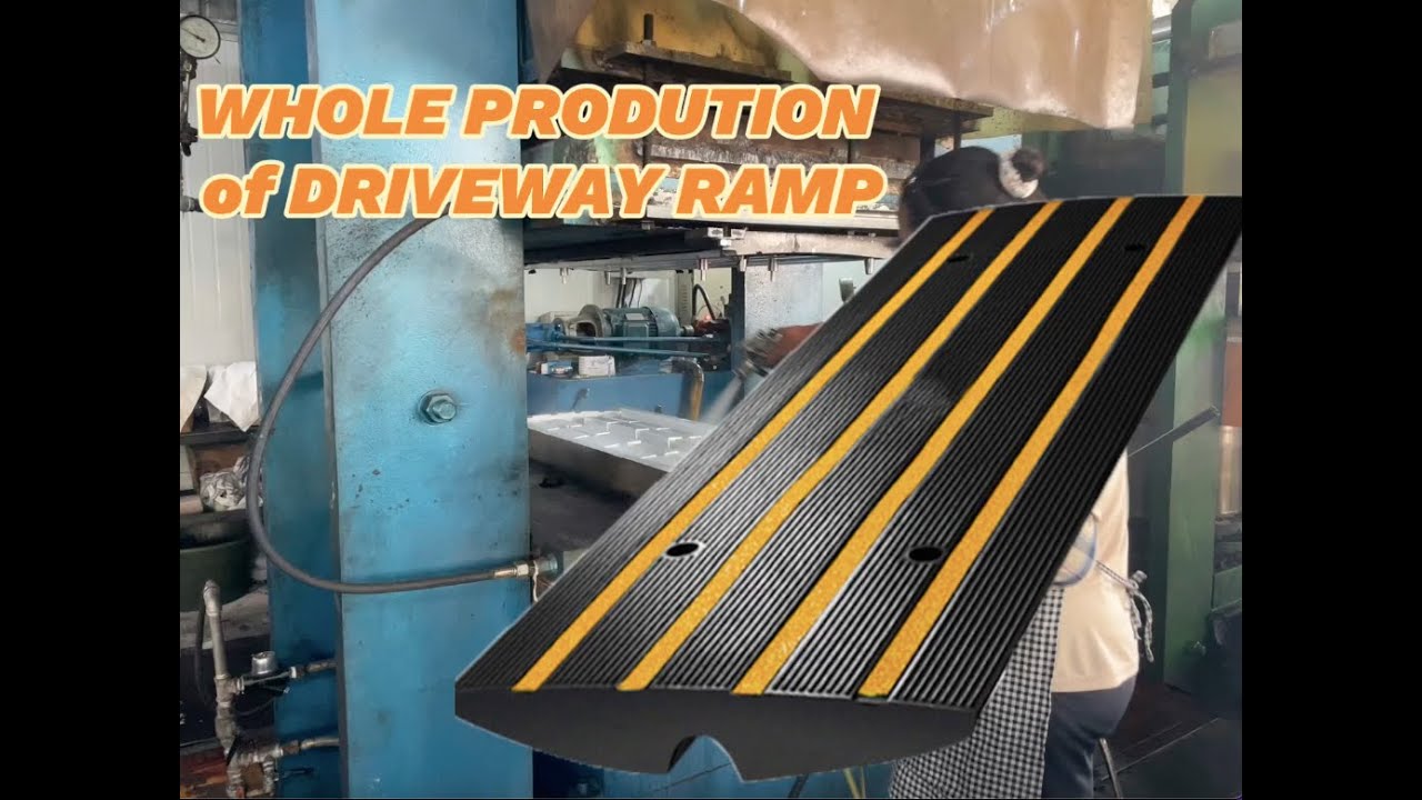 Whole Production Of Rubber Driveway Ramp - YouTube