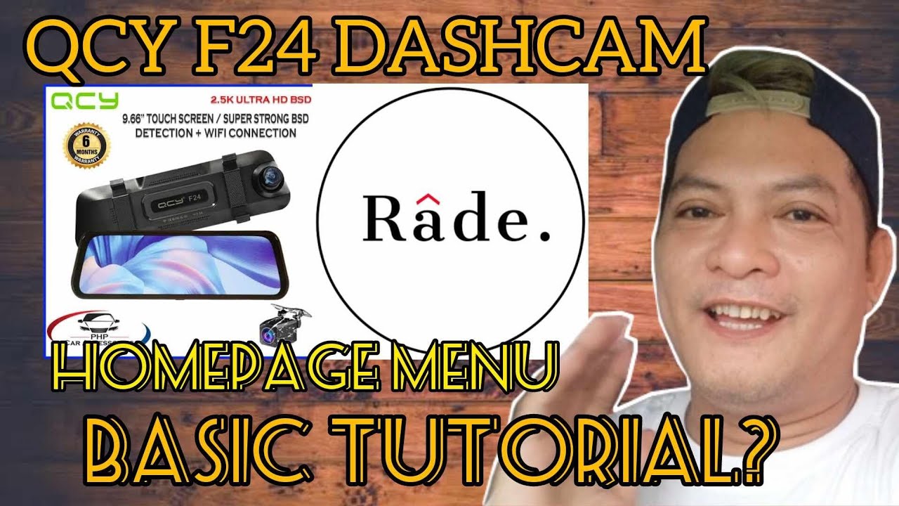 DASHCAM QCY F24 HOMEPAGE MENU AND BASIC TUTORIAL - YouTube