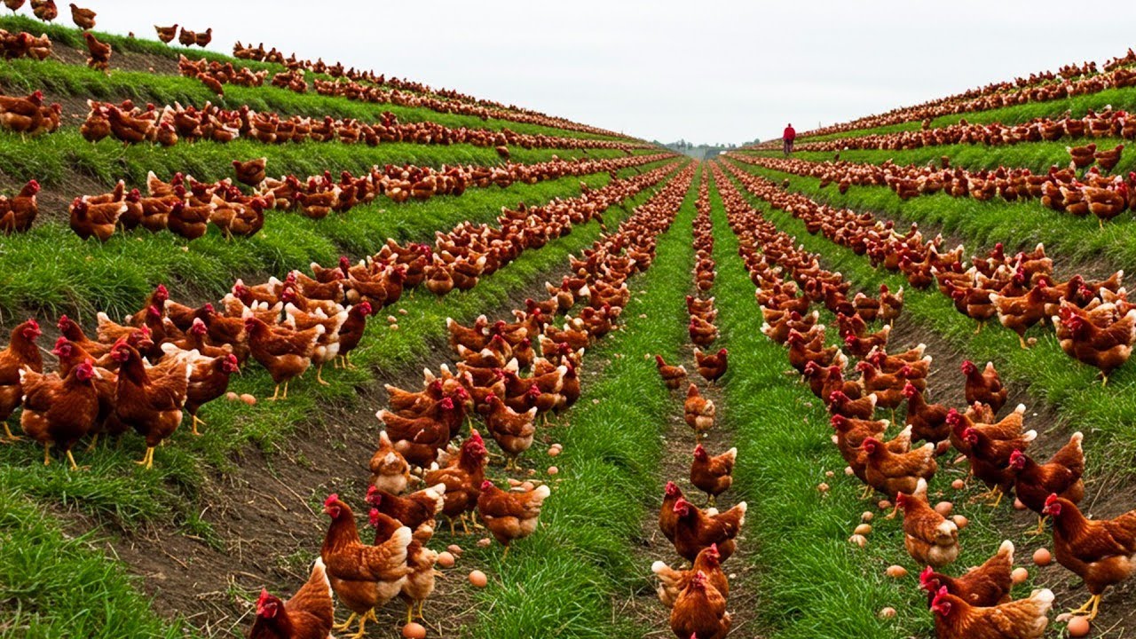 The chicken farm raised thousands of free range chickens and harvested ...