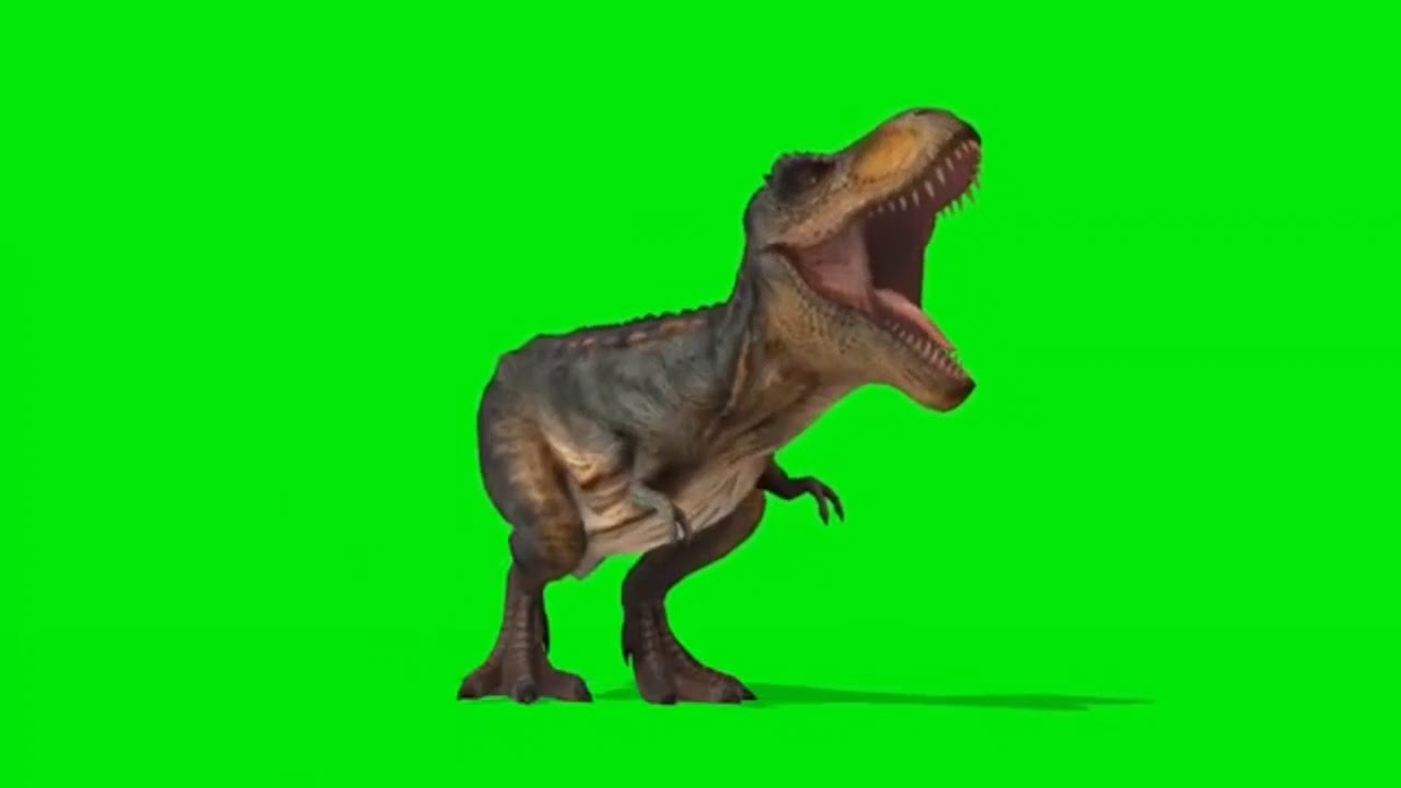 T-Rex roar green screen video+sound effect-hansyjazz - YouTube
