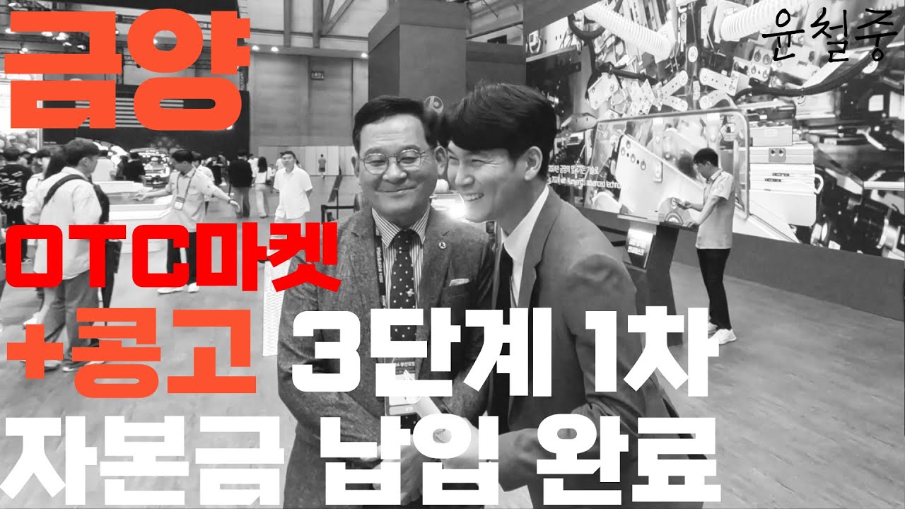 금양 Otc 마켓 상장과 오늘 콩고 3단계 1차 자본금 납입 완료 그리고 부정적인 시각들에 반하여 금양의 사업 계획은 매우