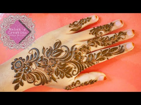 Thick Omani Style Arabic Henna Design || Mahek's Creation