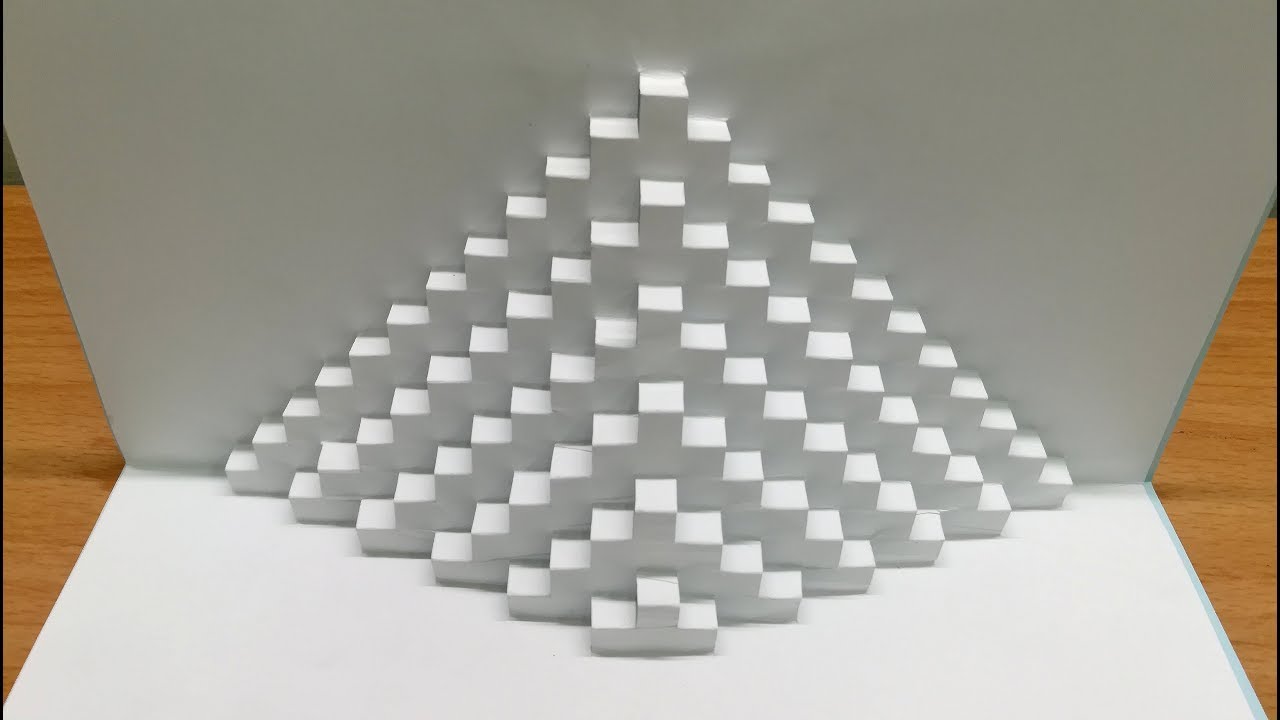 3d geometric card｜Pop up geometric card｜paper art｜kirigami｜Origami ...