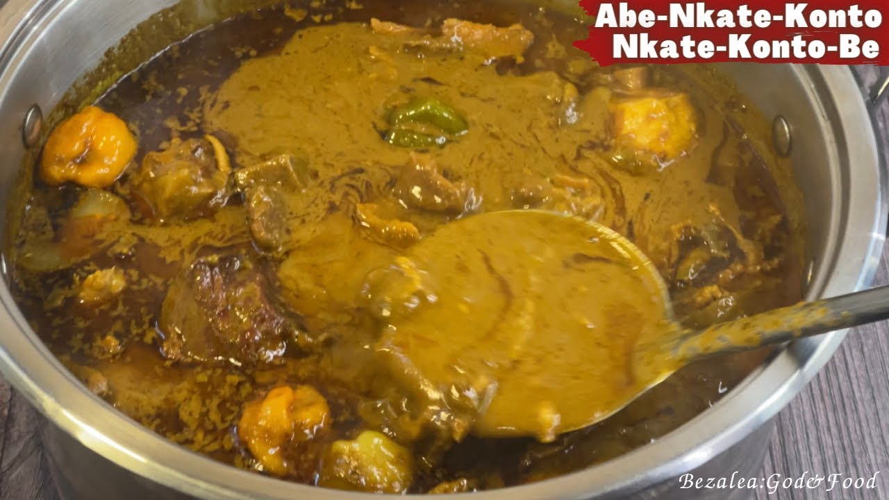 How to Make Nkate-Konto-Be/Abe-Nkate-Konto SOUP||Palmnut, Groundnut ...