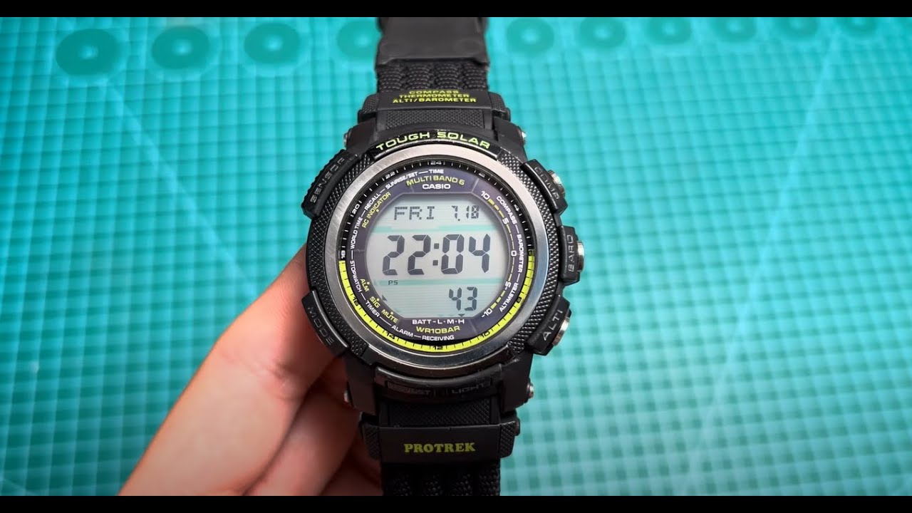 Chỉnh Giờ Đồng Hồ Casio Pro Trek PRW-2000 (Setting Watch Casio Pro Trek ...